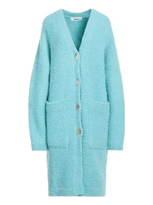 CIRCUS HOTEL CIRCUS HOTEL Knitted Heavy-Weight Knit Coat Blue