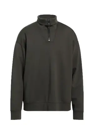 Emporio Armani Sweatshirt In Cotton, Modal, And Wool - Green