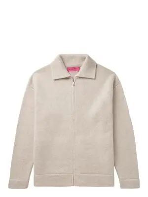 THE ELDER STATESMAN Cashmere Zip-up Sweater - Neutrals