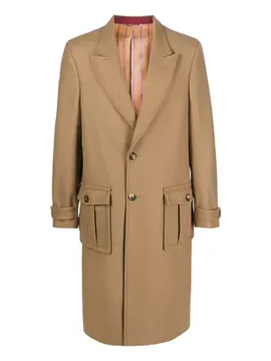 Etro Single-breasted Wool-blend Coat - Neutrals