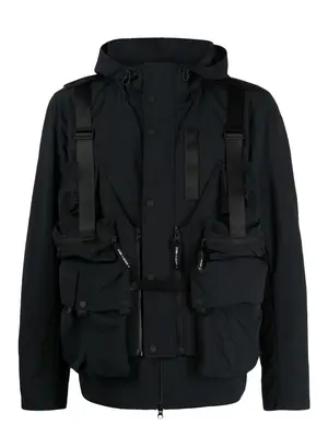 SPOONYARD Detachable-panel Hooded Jacket - Black