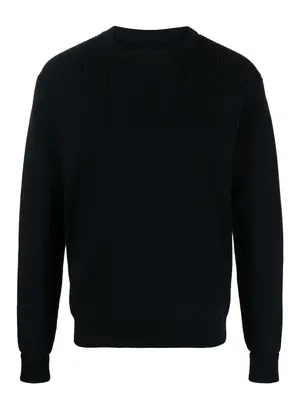 JIL SANDER Side Zip Wool Jumper - Blue