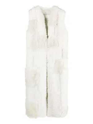 CHLOÉ Patchwork Shearling Gilet