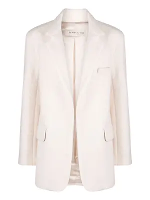 BLANCA VITA Notched-lapels Blazer - Neutrals