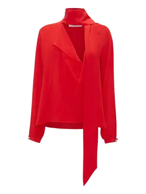 VICTORIA BECKHAM Victoria Beckham Scarf-Detail Silk Blouse