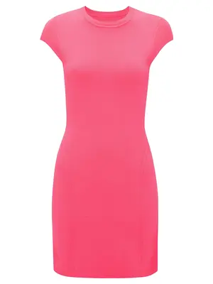 Victoria Beckham Vb Body Knitted Minidress - Pink