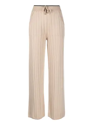 Lorena Antoniazzi Straight-leg Knit Trousers - Neutrals
