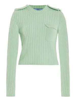 PRADA Cropped Knit Cashmere Sweater