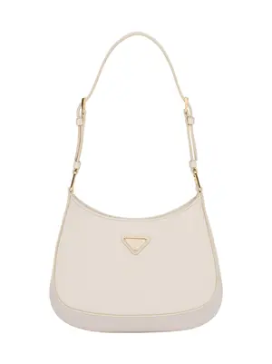 Prada Prada Cleo Patent Leather Shoulder Bag Ivory