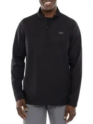 Travis Mathew Wanderlust Quarter Zip Pullover - Black