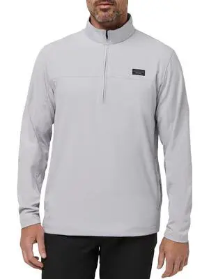 Travis Mathew Wanderlust Quarter Zip Pullover - Micro Chip