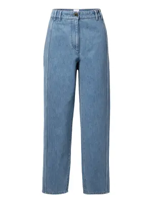 Patou Paneled Straight-leg Jeans - Blue