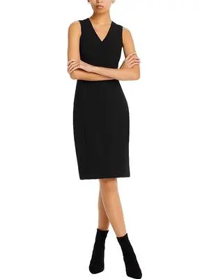 Theory V-neck Midi Sheath Dress - Black