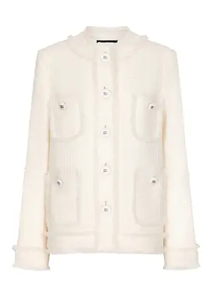Dolce & Gabbana Raschel Tweed Jacket - White