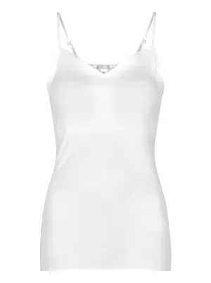 Hanro Seamless Padded Cotton Top - White