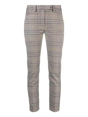 DONDUP Perfect Checked Crop Trousers Grey
