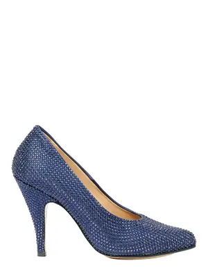 MAISON MARGIELA Tabi 110mm Rhinestone Pumps - Blue