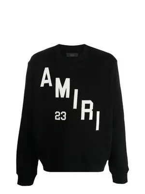 Amiri Logo-print Cotton Sweatshirt - Black