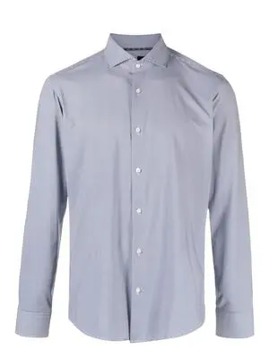 BOSS Grid-pattern Long-sleeve Shirt