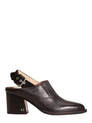 COACH Restored Payson Slingback Bootie - Black/black