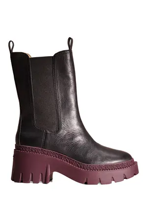 Coach Restored Alexa Bootie - Black/deep Berry