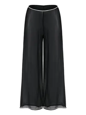 BODE Juana Sheer Silk Trousers - Black