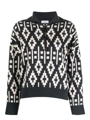 BRUNELLO CUCINELLI Brunello Cucinelli Graphic Knitted Sweatshirt