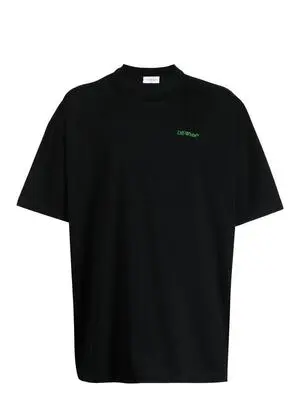 Off-White Moon Tab Cotton T-shirt - Black