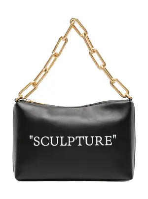 Off-White Leather Shoulder Bag - Black