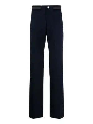 Off-White Stripe Detail Straight-leg Trousers - Blue