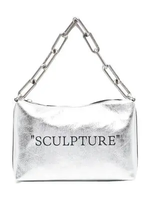 Off-White Off-White Leather Shoulder Bag Silver