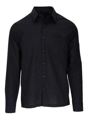 VINCE Checkered Spread-collar Shirt