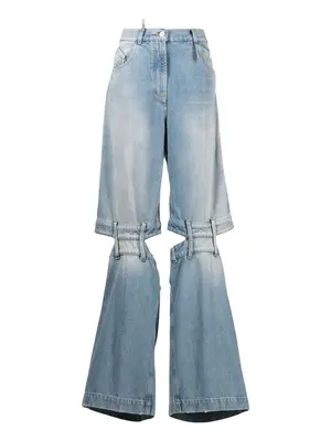 Attico Ashton Wide-leg Jeans - Blue