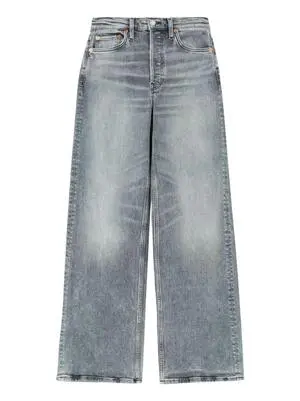 RE/DONE RE/DONE Logo-Patch Wide-Leg Jeans Grey
