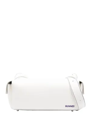 Sunnei Labauletto Leather Shoulder Bag - White