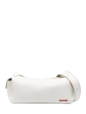 Sunnei Labauletto Leather Shoulder Bag - White