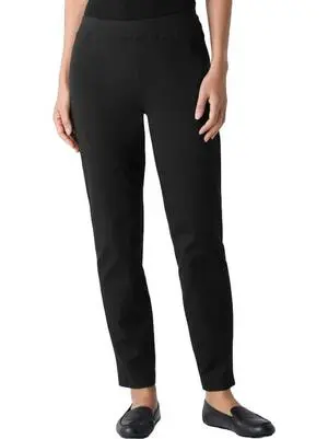 EILEEN FISHER High Waist Slim Ankle Pants