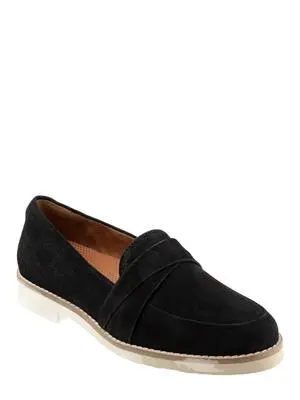 Softwalk Walsh Loafer - Black Suede