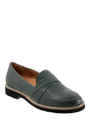 Softwalk Walsh Loafer - Dk Green