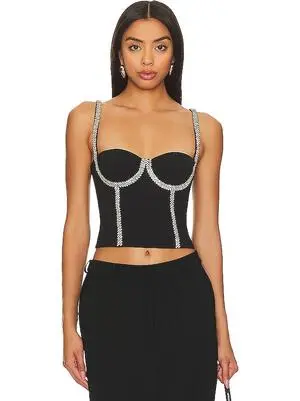 LOVERS AND FRIENDS Cecilia Bustier Top - Black