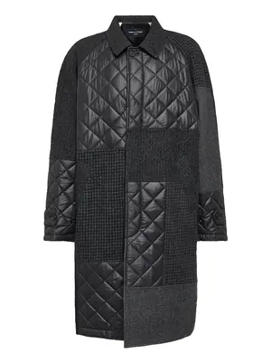 Comme Des Garçons Homme Quilted Wool Coat - Black