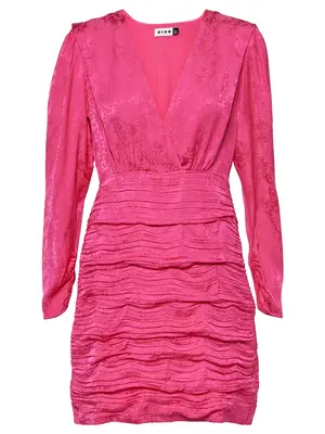 Rixo Jacquard Mini Dress - Pink
