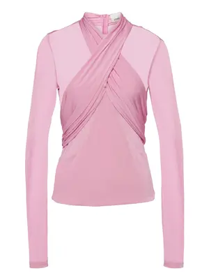 Isabel Marant Resly Draped Jersey Top - Pink