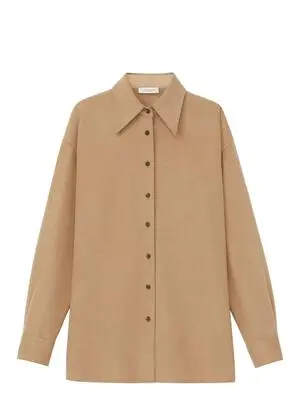 Lafayette 148 New York Button-front Shirt Jacket - Camel