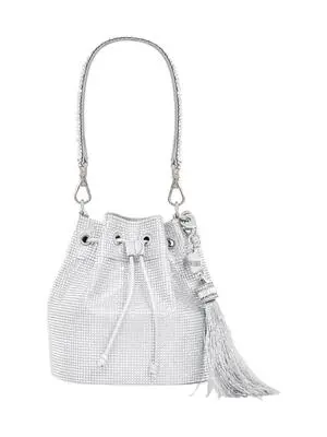 Judith Leiber Piper Medium Bucket Bag - Silver