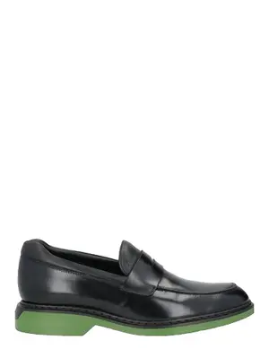 Hogan Leather Penny Loafers - Black