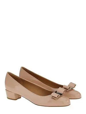 FERRAGAMO Vara Low-heel Pumps - Amaretti