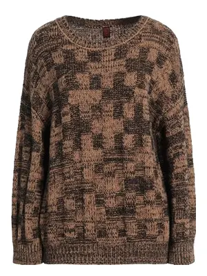 STEFANEL Mélange Knit Sweater - Brown