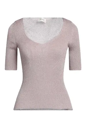 VICOLO Knitted Lamé Top - Pink