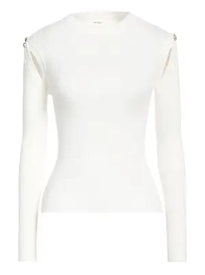 VICOLO Ribbed Knit Top - White